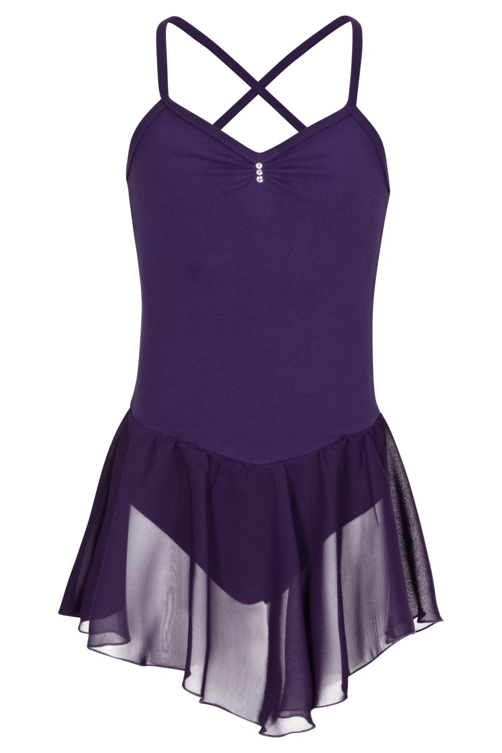 Träger Ballett Trikot "Maja" mit Chiffon Rock, lila